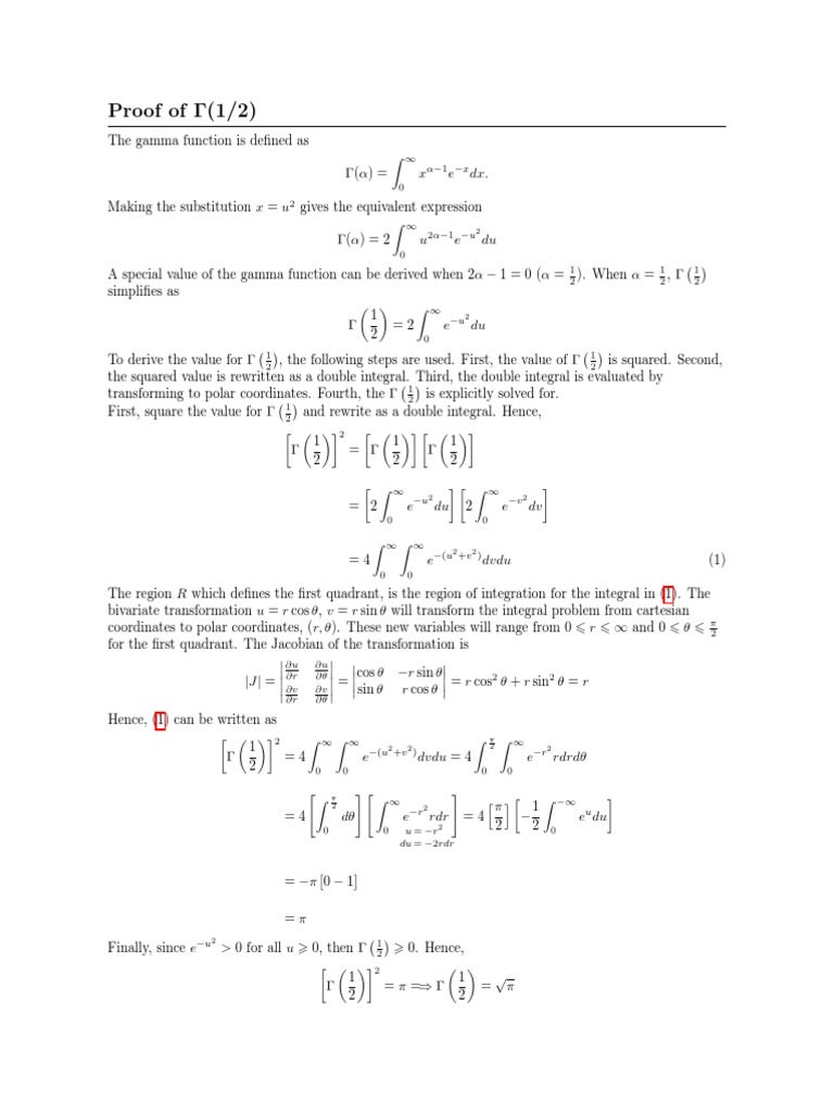 Gamma Function Pdf