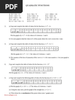 Practice Test and Answers | PDF | Quadratic Equation | Algebra