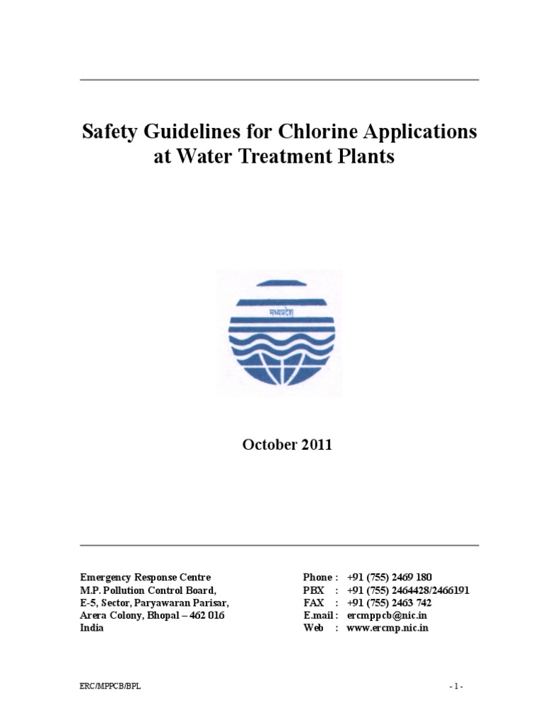 Safety Guidelines For Chlorine Applications at Water Treatment Plants ...