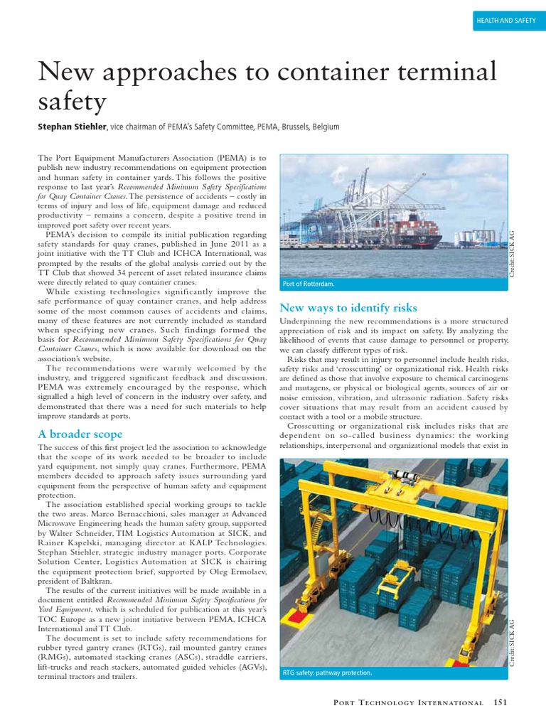 New Approaches To Container Terminal Safety | PDF | Safety | Risk