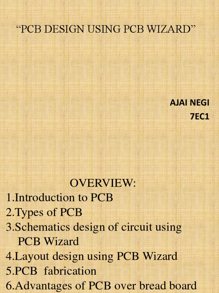PCB Design Using PCB Wizard | PDF | Printed Circuit Board | Electronic ...