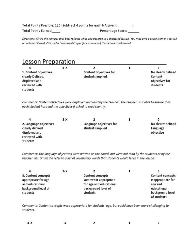 4440 Siop Final Template | PDF | Vocabulary | Reading Comprehension