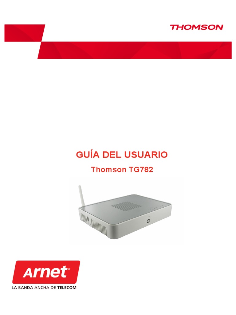 Manual Thomson TG782 | PDF | Protocolos de internet | Red de computadoras
