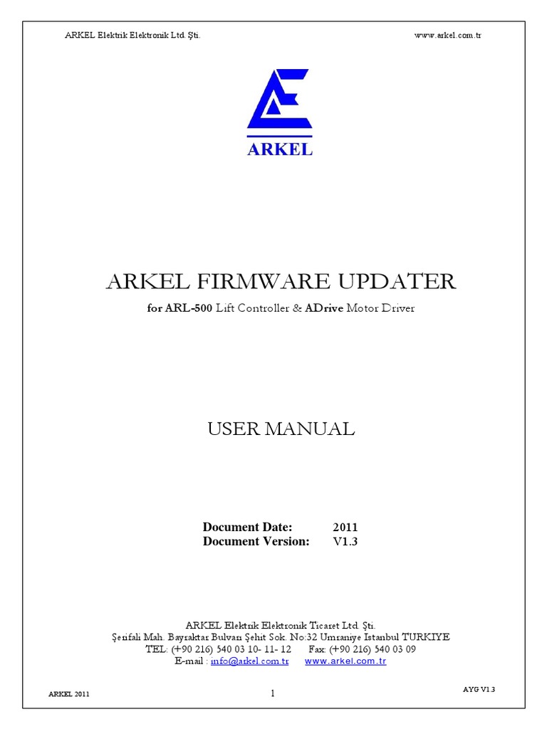 ARKEL Firmware Updater User Manual | PDF | Personal Computers | Usb