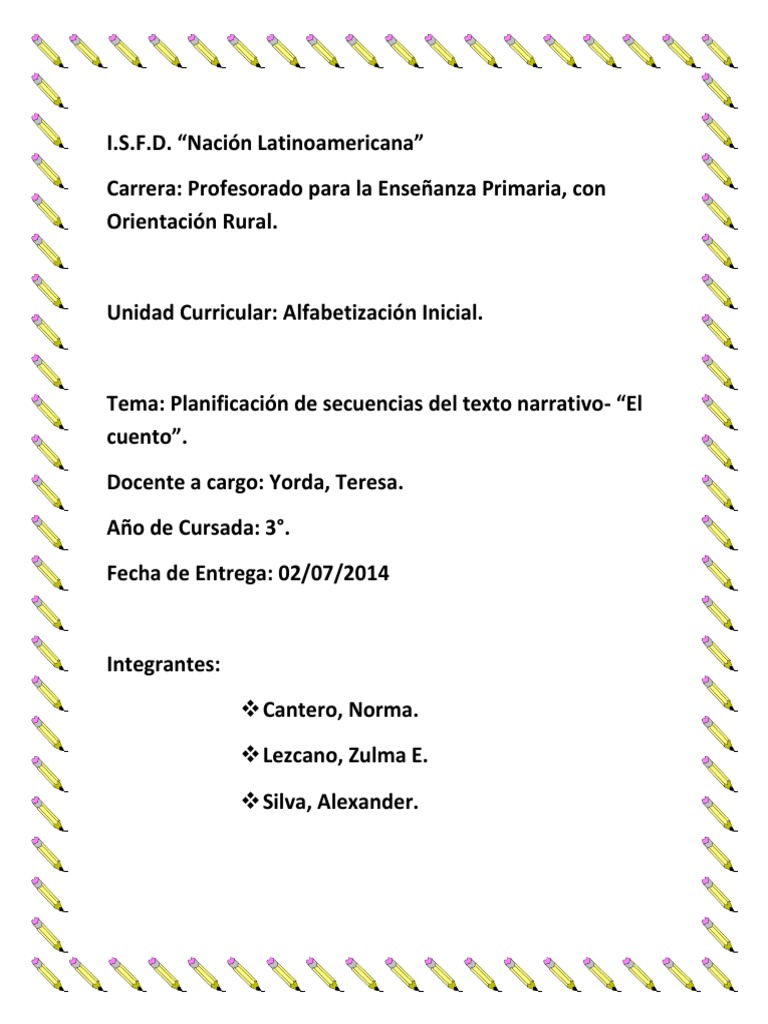 Secuencia Del Text. Narrativo. 1grado | PDF | Lectura (proceso) | Cuentos Secuencia Del Text. Narrativo. 1grado | PDF | Lectura (proceso) | Cuentos
