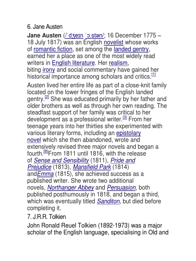 Austen: Romanticism vs. Realism | PDF | Classics