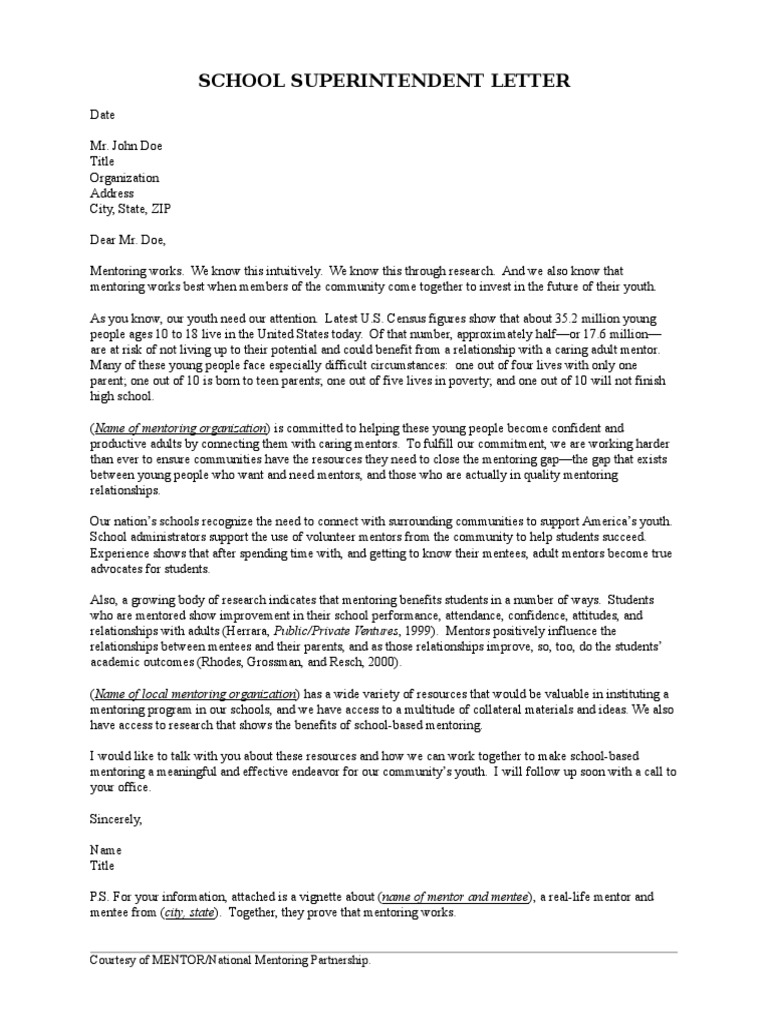 School Superintendent Letter | PDF