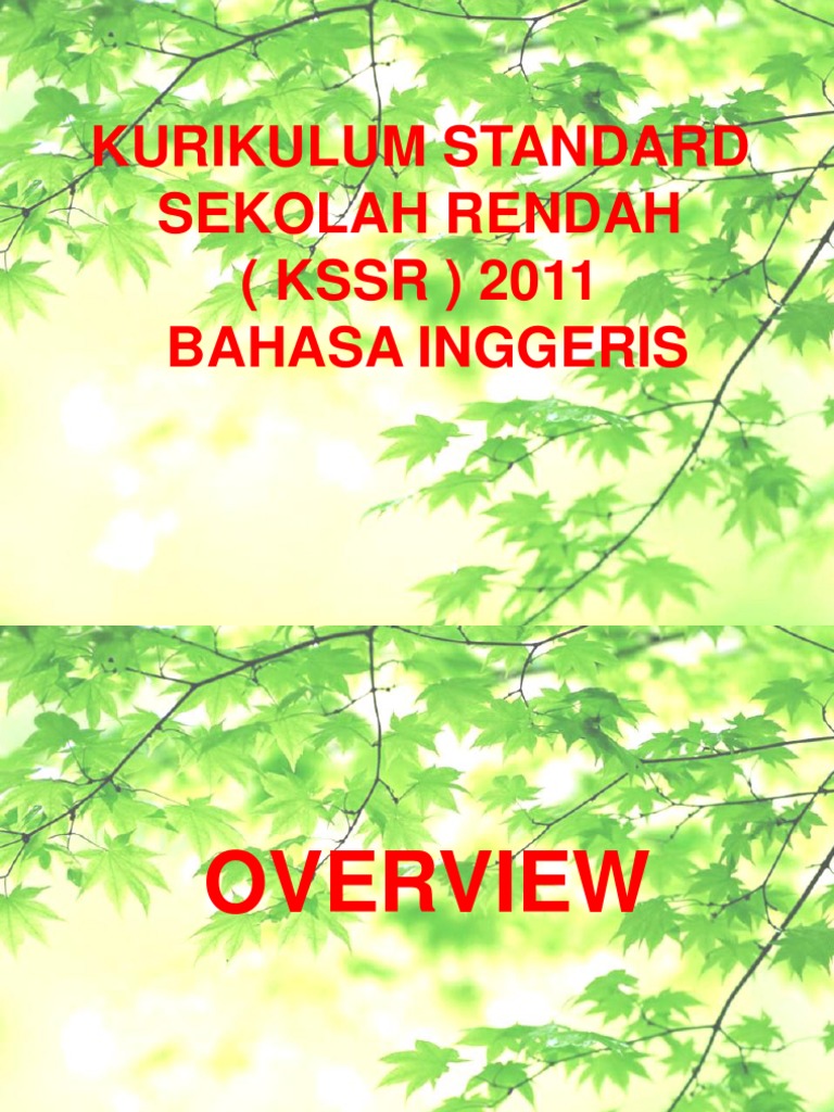 Taklimat KSSR Bi SDH PM | PDF | Phonics | Curriculum