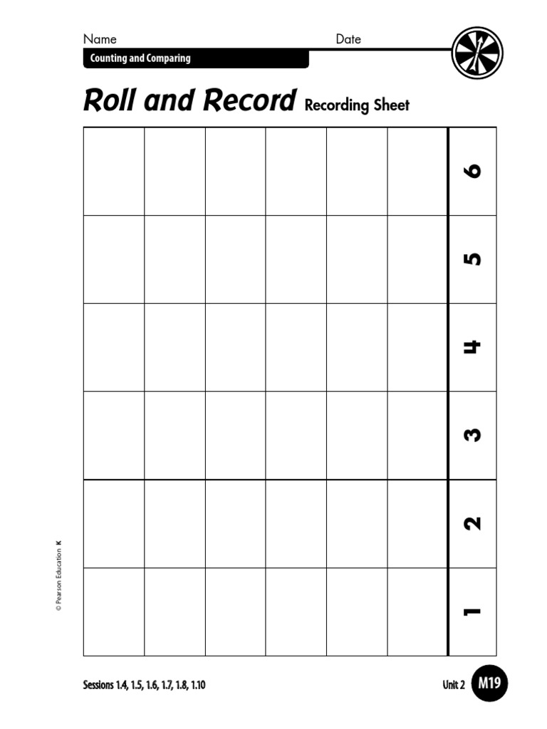 Roll and Record: Recording Sheet | PDF | Technology & Engineering ...