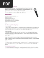 Filipino Wedding Reception Script | PDF | Wedding | Bride