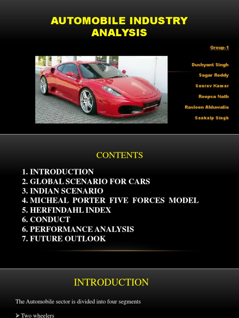 Automobile Industry Analysis | PDF | Car | Vehicles