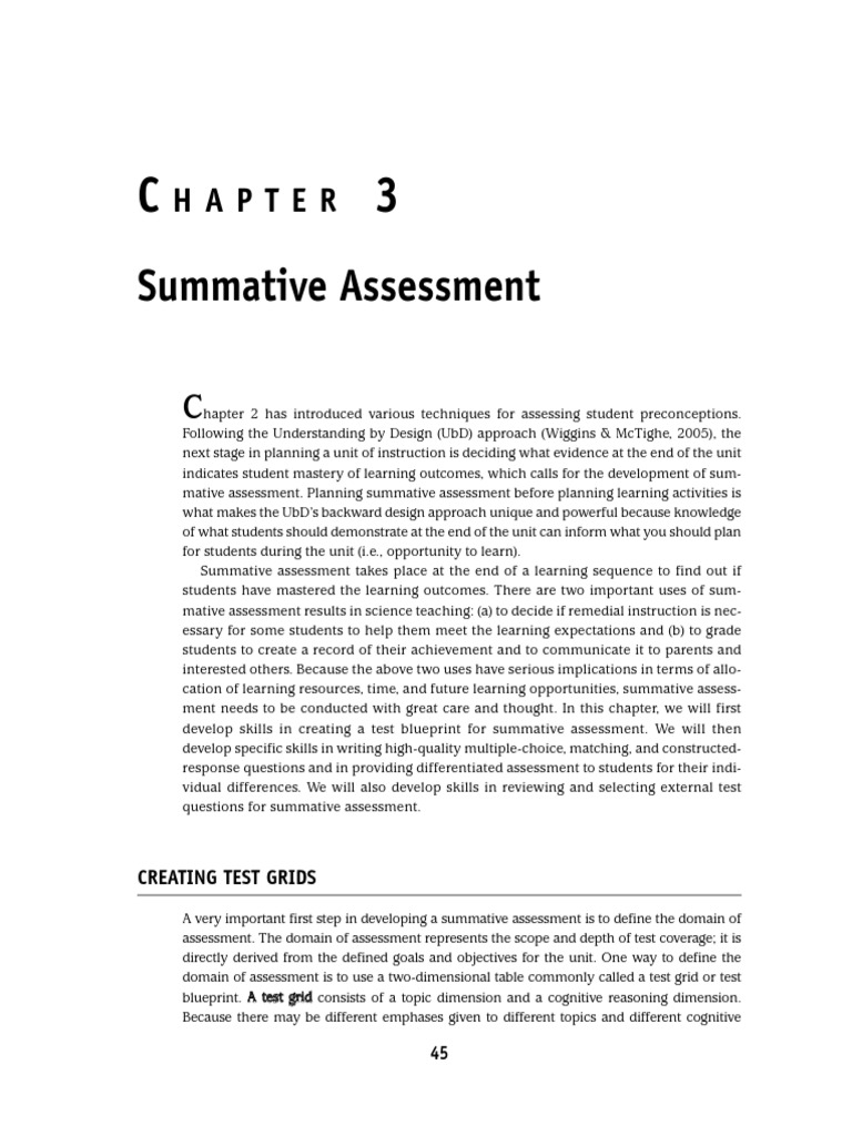 Assessment Summative | Educational Assessment | Learning