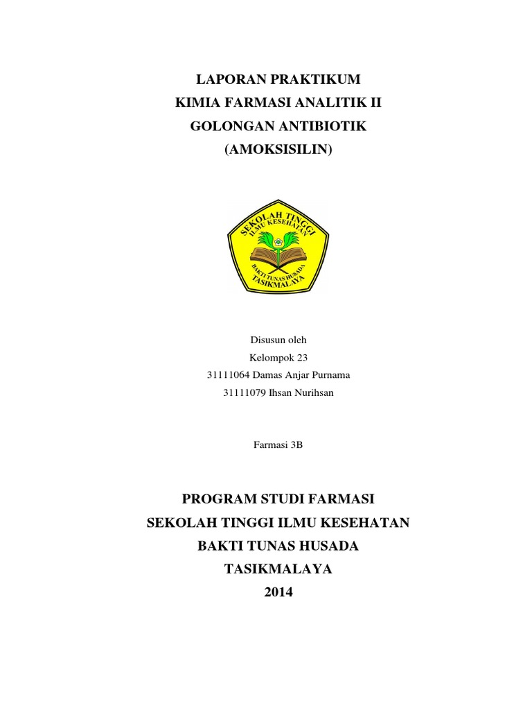 Laporan KFA 2 Kelompok 23 Amoksilin | PDF