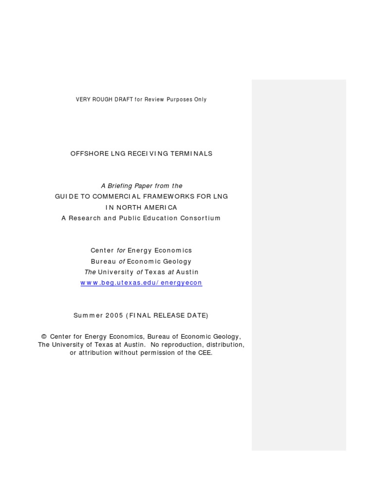 LNG Offshore Receiving Terminals | PDF | Liquefied Natural Gas ...