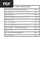 1st Grade Daily Schedule | PDF