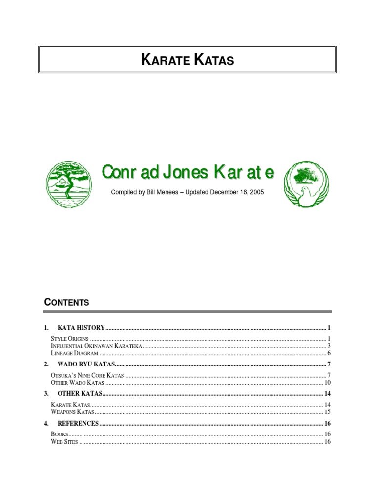 CJ K Karate Katas | PDF | Karate | Shotokan