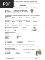 IKLC Pre Ecolier Level Past Paper | PDF