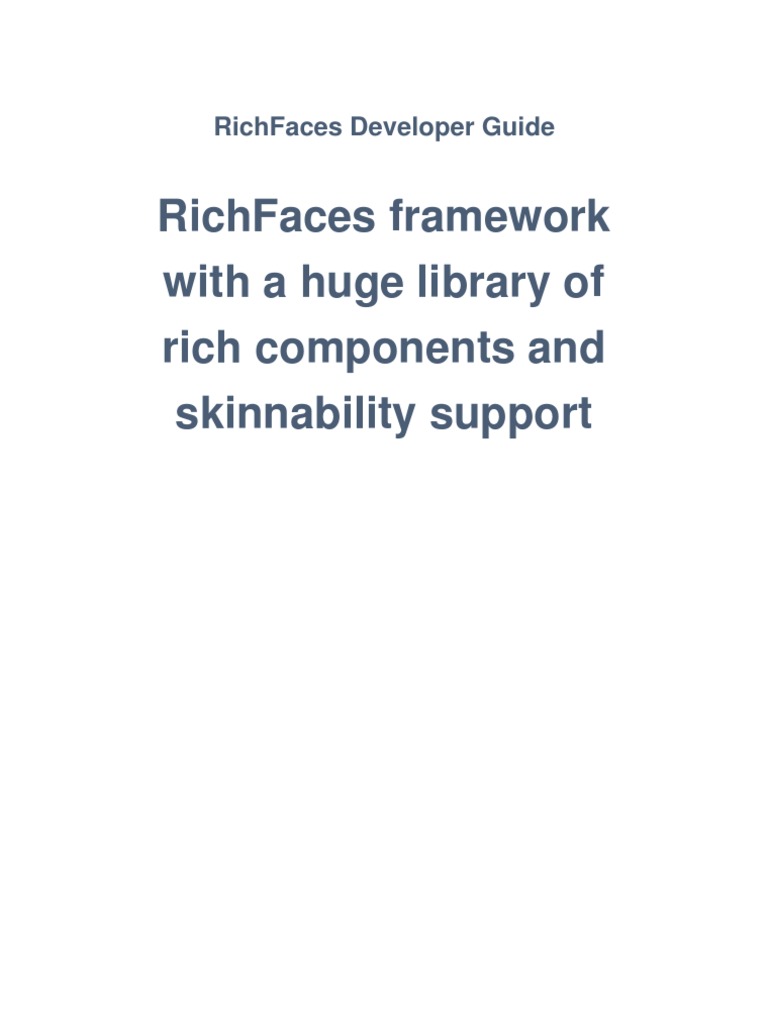 Richfaces Reference | PDF | Java Server Faces | Web Software