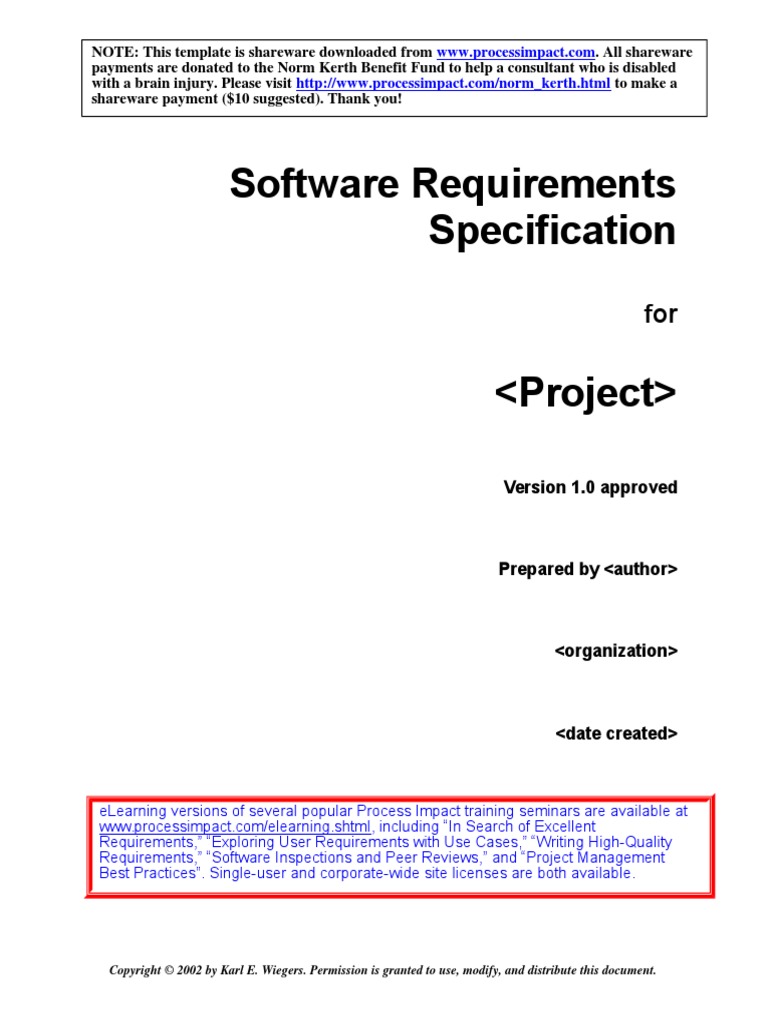 SRS Template | Download Free PDF | Application Programming Interface | Specification (Technical ...