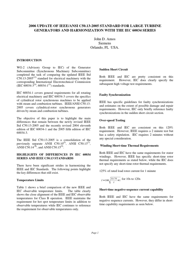 Ieee C50.12 | PDF | Electric Generator | International Electrotechnical ...