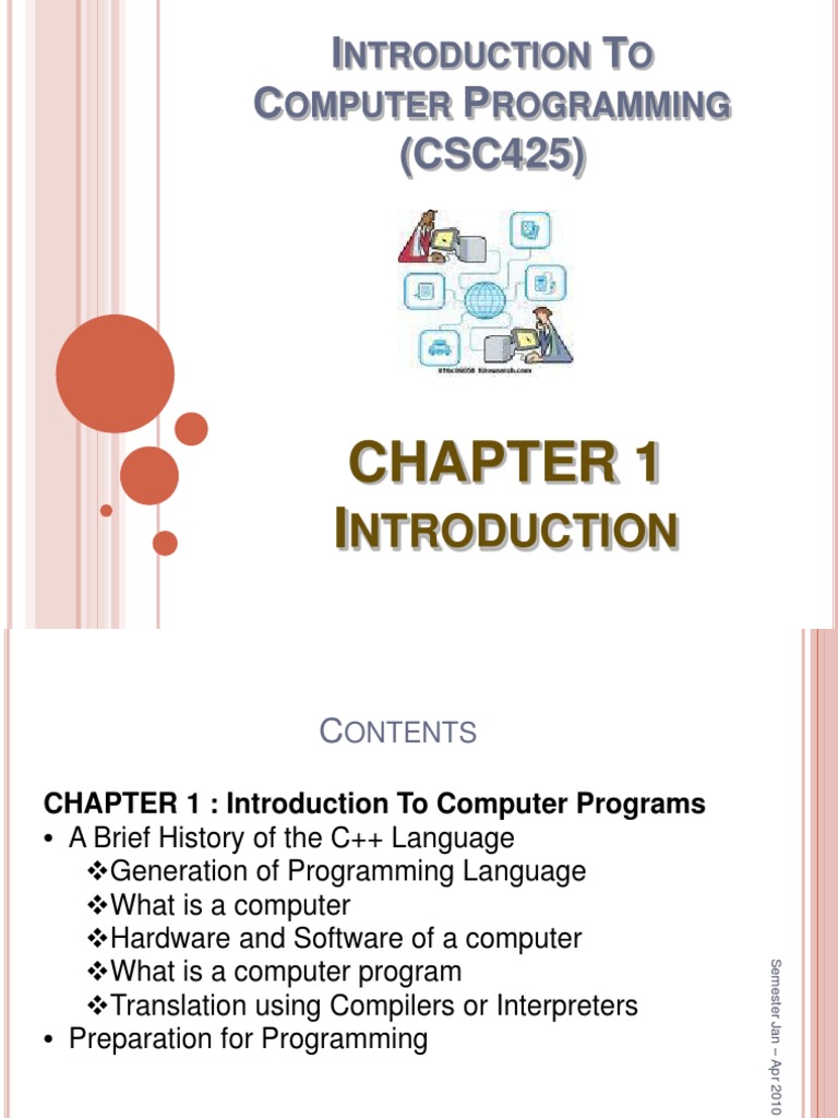 Chapter 1 Introductionc | PDF | Computer Program | Programming
