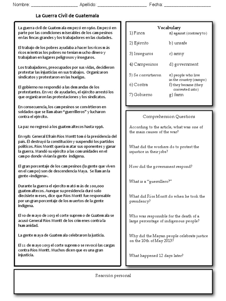 La Guerra Civil de Guatemala | PDF | Violencia | Agitación