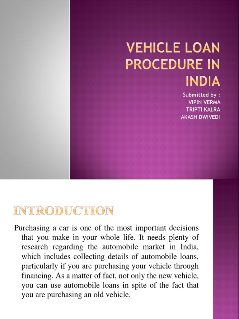 Car Loan Process in India Explained | PDF | Loans | Money