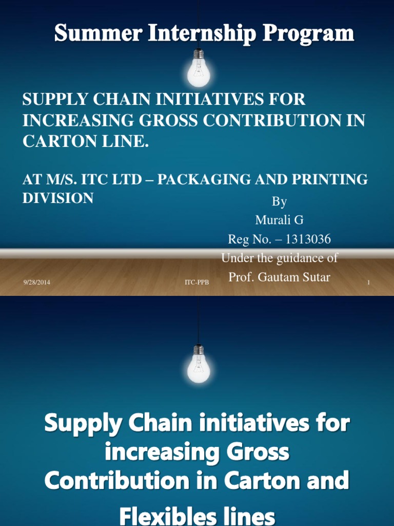 Summer Internship Program at ITC PPB Haridwar | PDF | Supply Chain ...