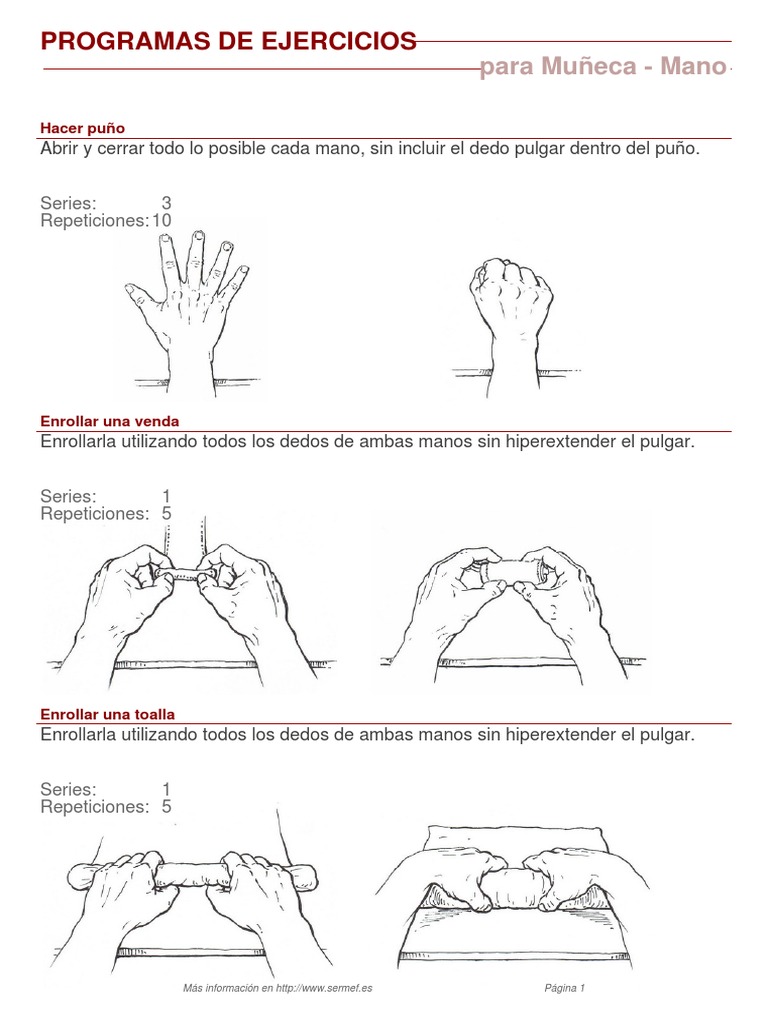 ejercicios mano-artrosis-tabla completa.pdf | Hand | Arm