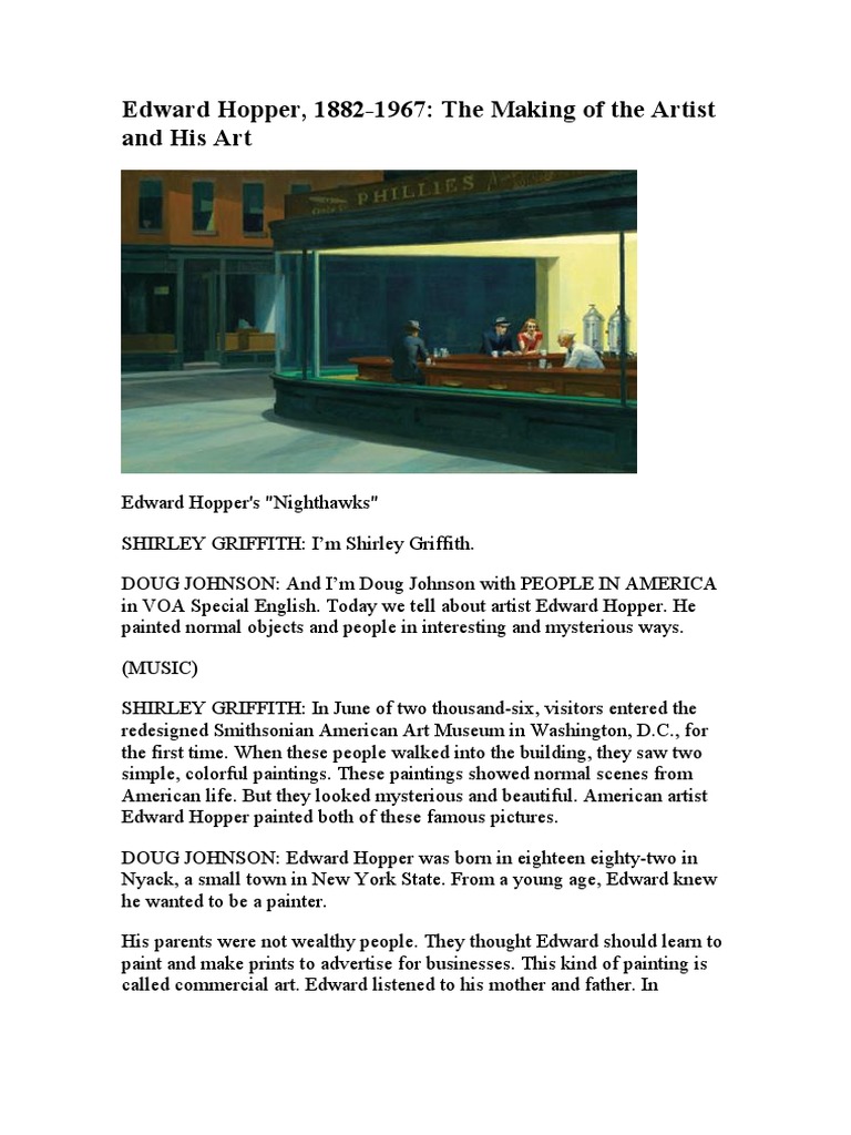 Edward Hopper PDF | PDF | Paintings