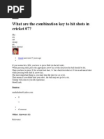 Cricket 19 Keyboard Controls Guide | PDF | Bowling (Cricket) | Team Sports