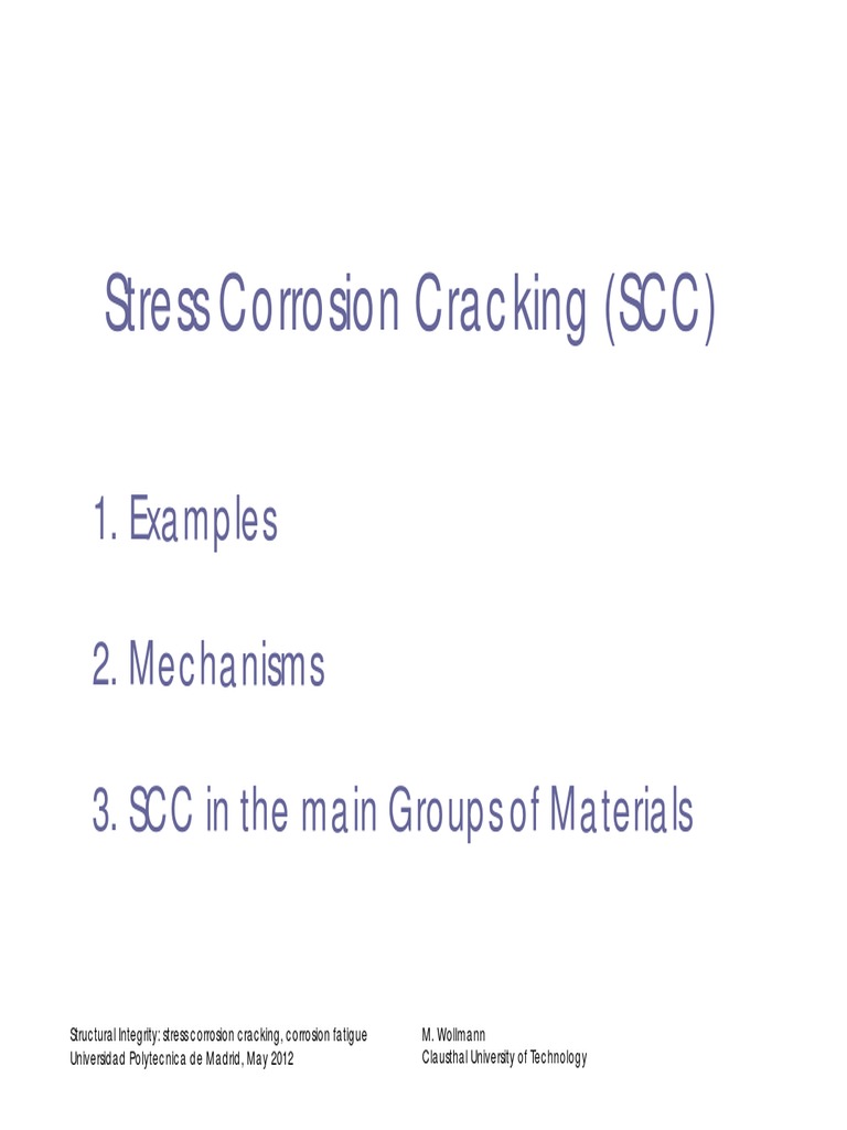 Stress Corrosion Cracking | PDF | Corrosion | Fracture