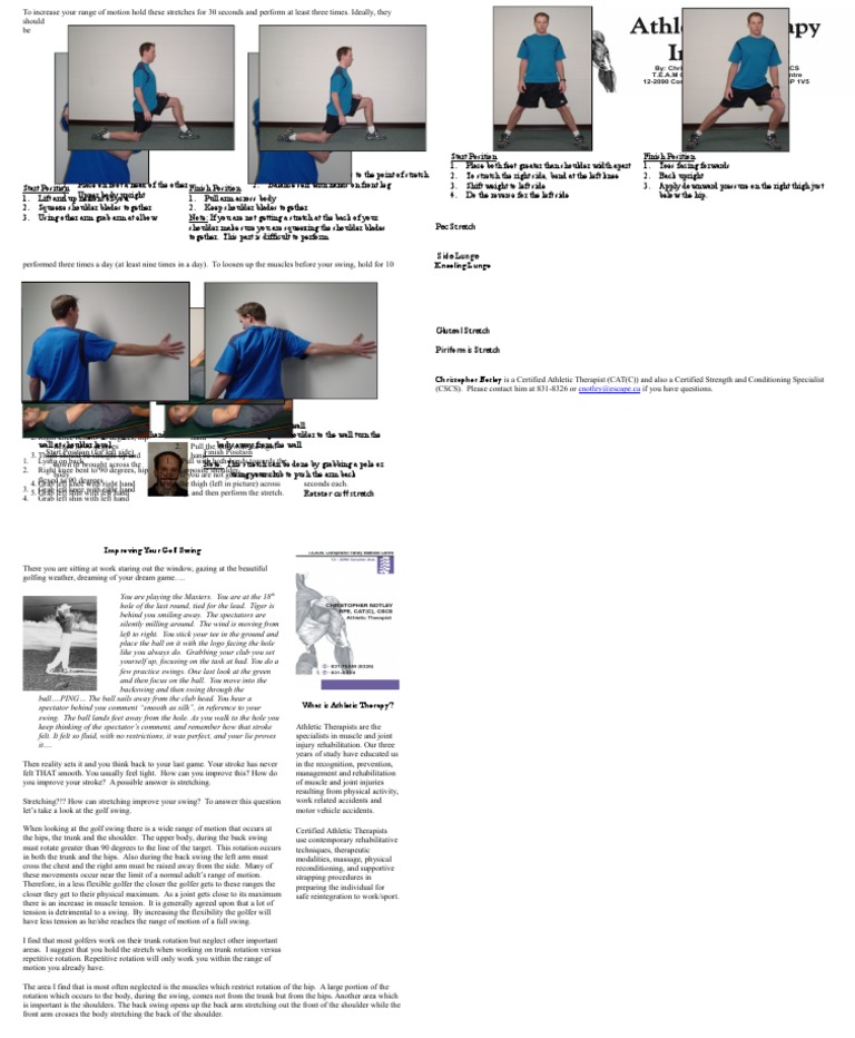 Improving Your Golf Swing Pdf Golf Stroke Mechanics Shoulder