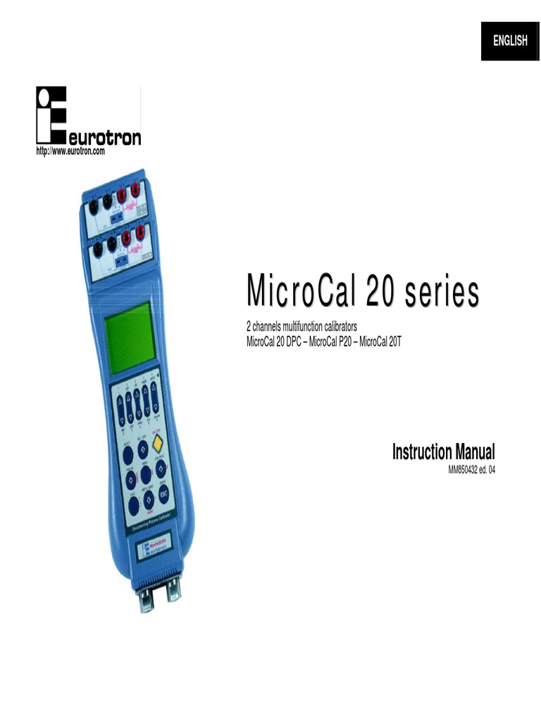 Microcal 20 DPC User Manual | Download Free PDF | Calibration | Battery ...