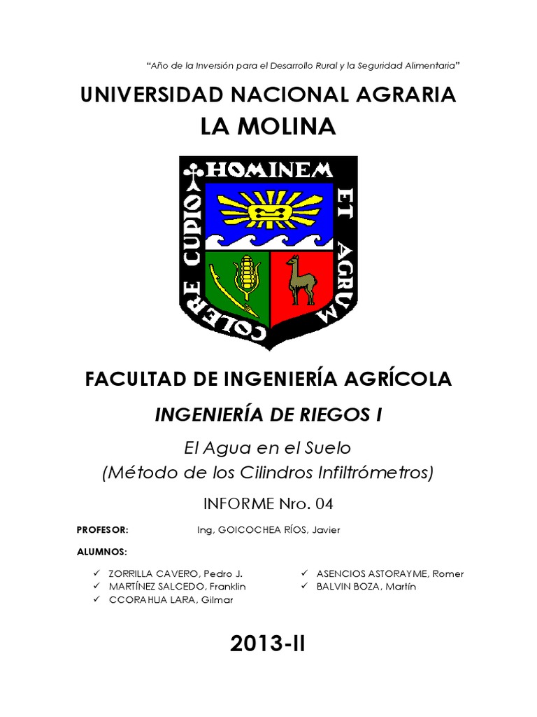 Inf - Nro.04 - El Agua en El Suelo (Método de Los Cilindros ...