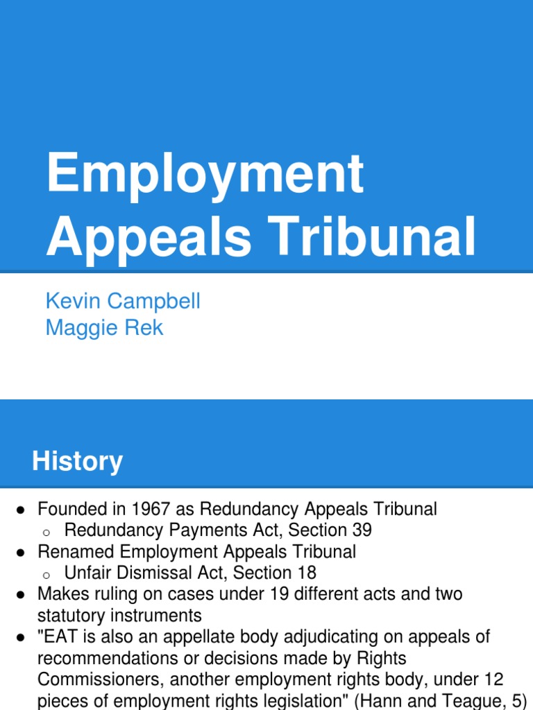 Employment Appeals Tribunal | Employment | Public Law