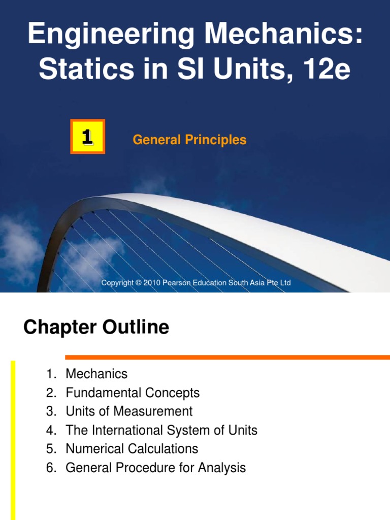 Engineering Mechanics Statics Note in Si Units | PDF | Force | Kilogram
