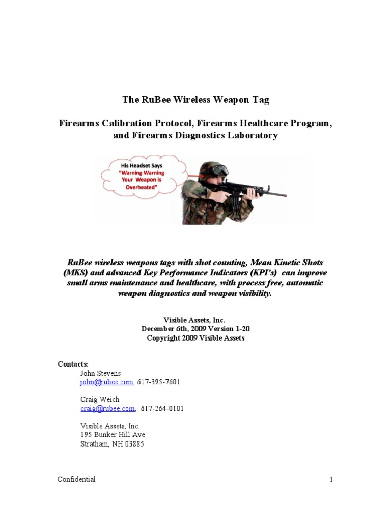 The RuBee Wireless Weapon Tag Firearms Calibration Protocol, Firearms ...