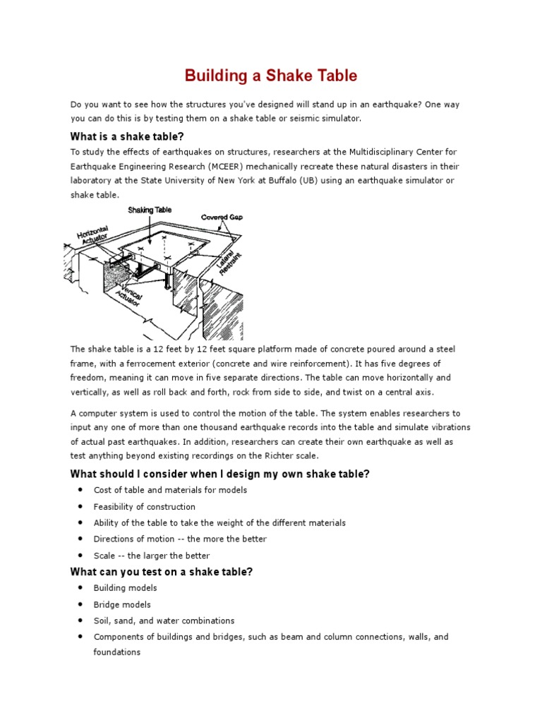 Designing and Testing Earthquake-Resistant Structures Using Shake ...