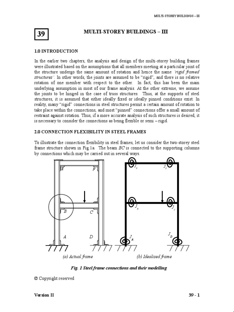 Multi-Storey Buildings - Iii: Structures'. in Other Words, The Joints ...