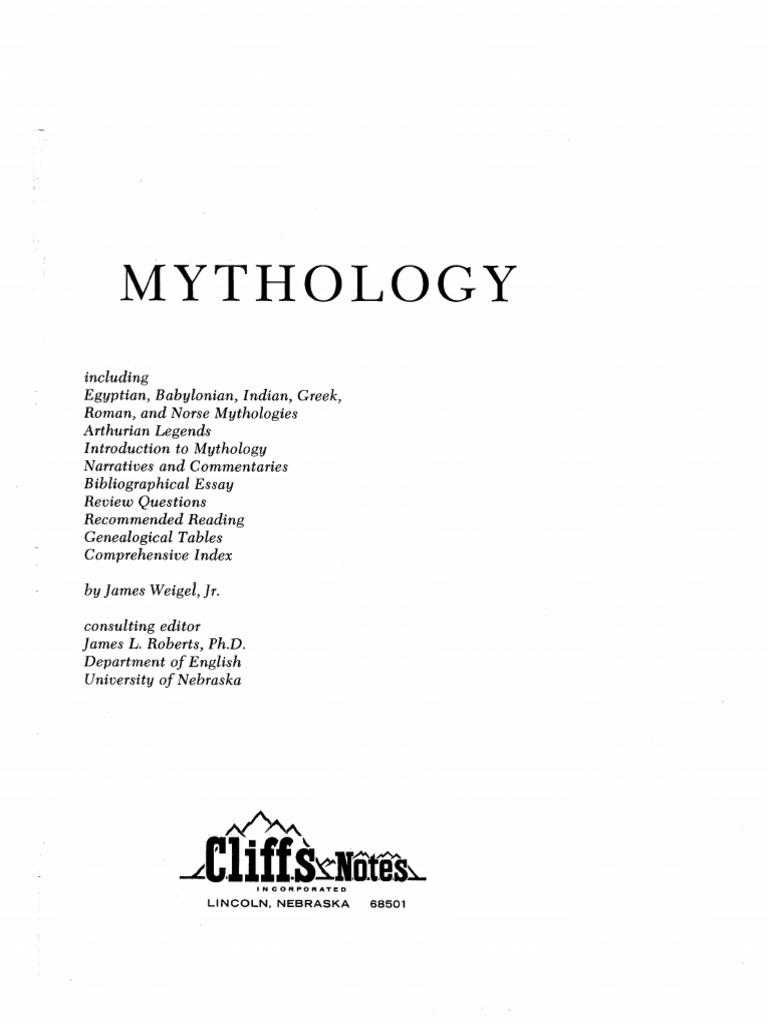 Mythology (Cliffs Notes) | PDF