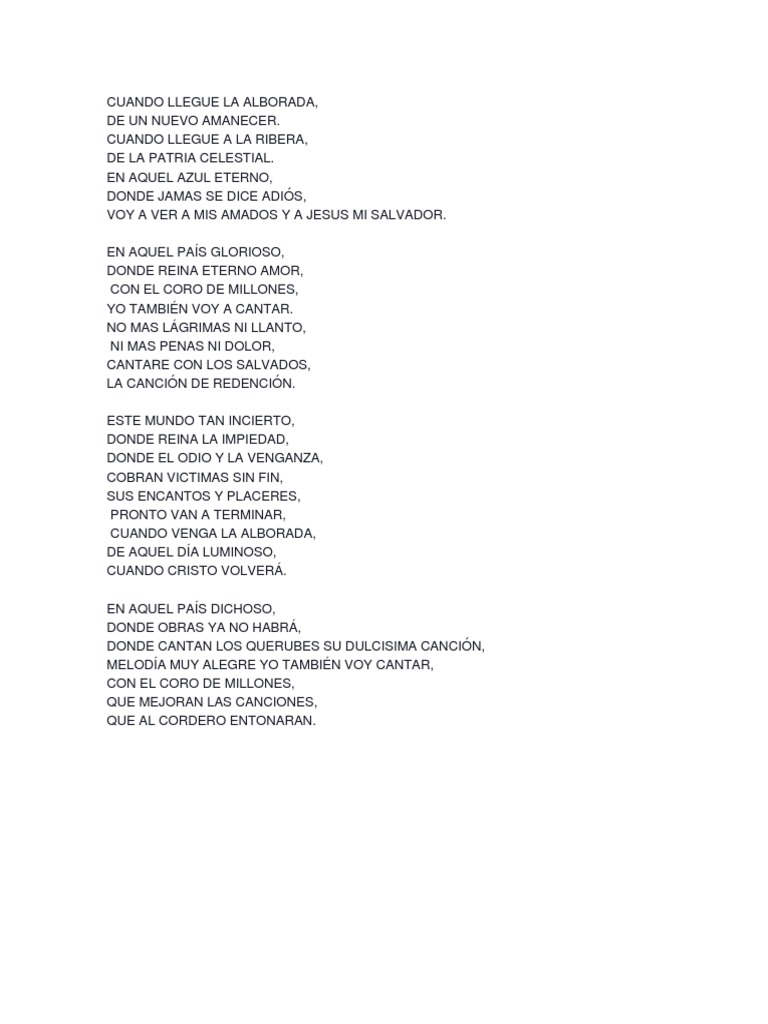 Cuando Llegue La Alborada | PDF