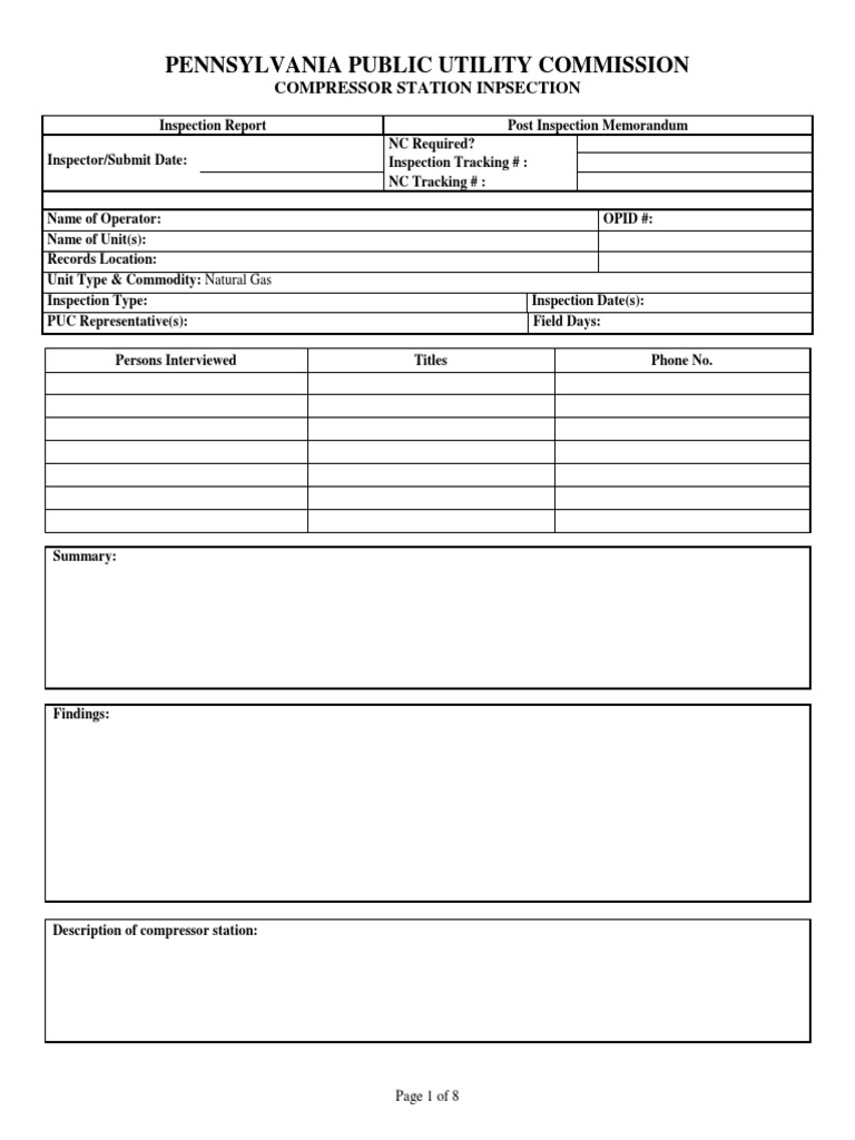 Compressor Station Inspection | PDF | Pipe (Fluid Conveyance) | Corrosion