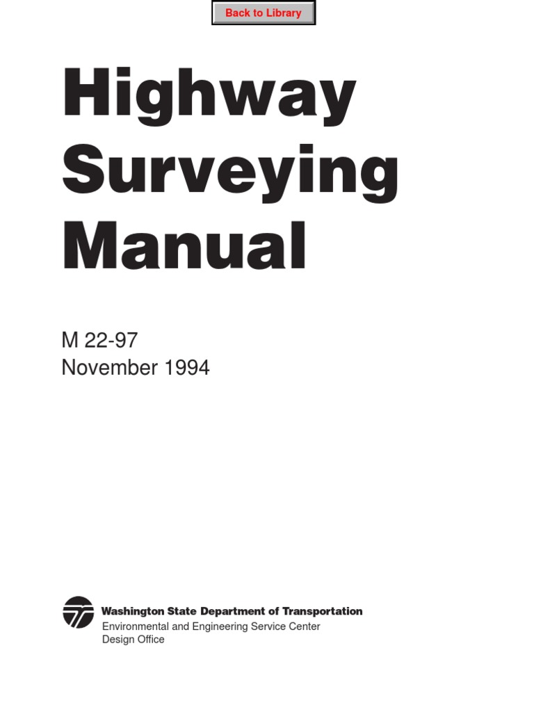 Engineering - Highway Surveying Manual (M 22-97) 1996 | PDF | Surveying ...