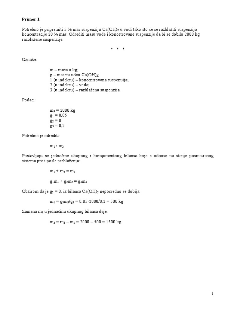 Materijalni Bilansi Rev1 | PDF