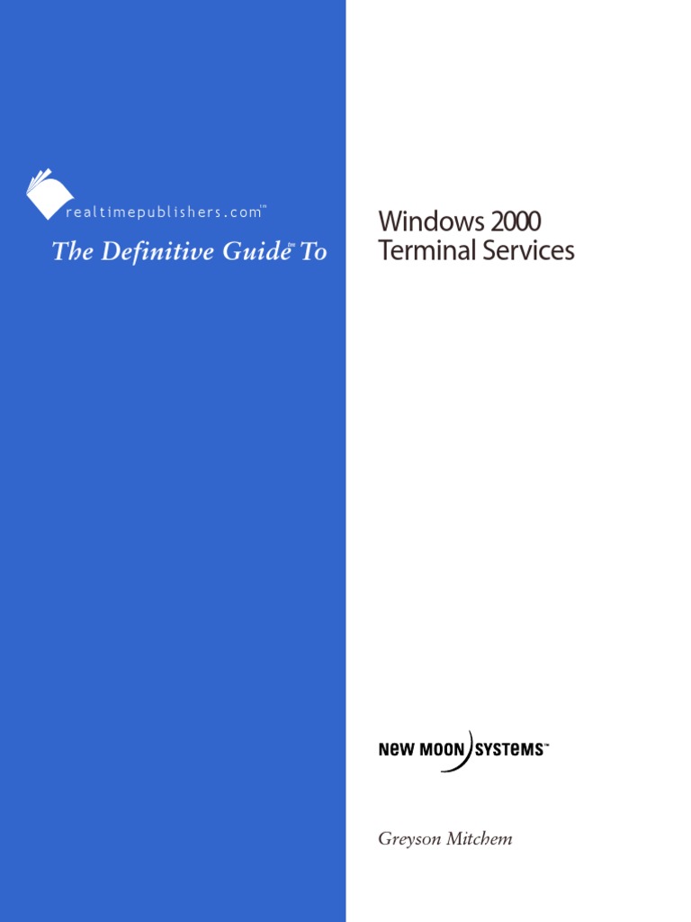 Terminal Server Windows 2000 | PDF | Remote Desktop Services | Windows 2000
