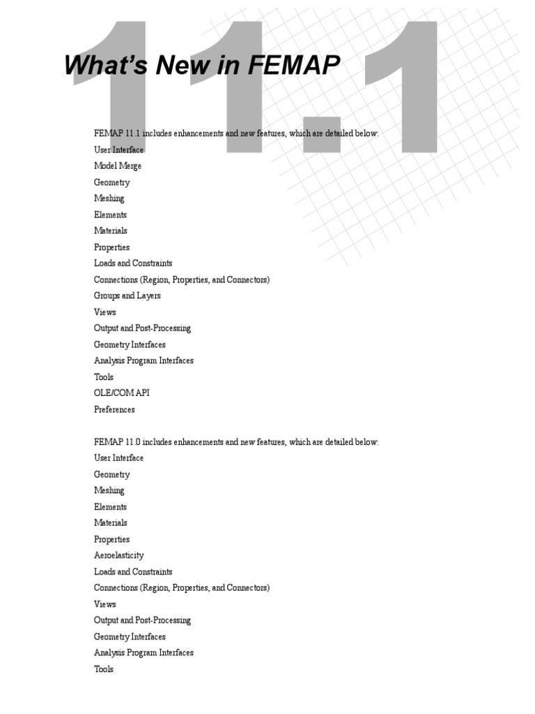 Femap 11.1 New Features | PDF | Icon (Computing) | Plane (Geometry)