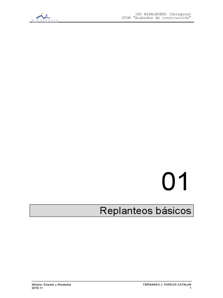 01.replanteos Basicos | PDF | Triángulo | Herramientas
