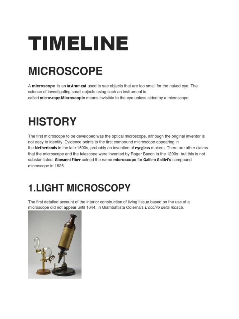 Timeline asd | Microscope | Microscopy