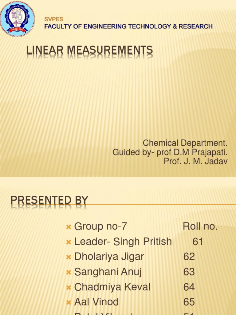Linear Measurements | PDF